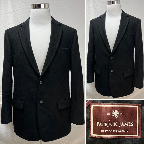 Patrick James | Suits & Blazers | Mens Patrick James 0 Camel Hair Black ...